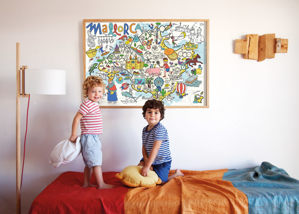 Map of Mallorca for coloring - Triangle Editorial